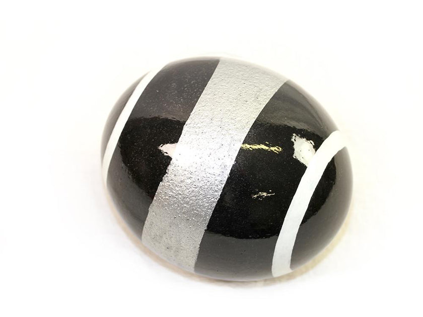 Decoupage Ostrich Egg Shell (Silver Stripes) | Ostrich Africa